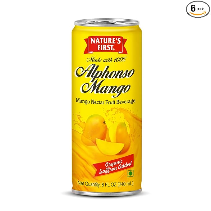 Alphonso Mango Juice 240 ml Can with Organic Saffron