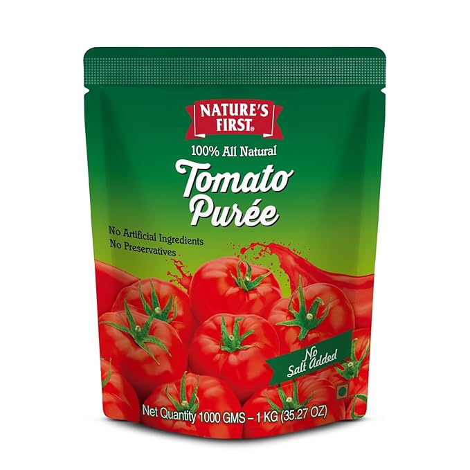 Tomato Puree 1 Kg- Fresh, Thick & Natural Tomato Paste for Cooking